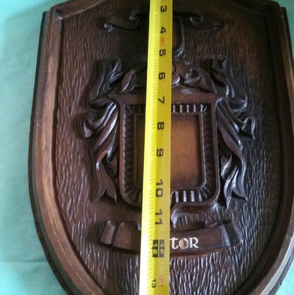 Wall Decor | Vintage Cast Nestor Wood Coat Of Arms Crest Art | Poshmark